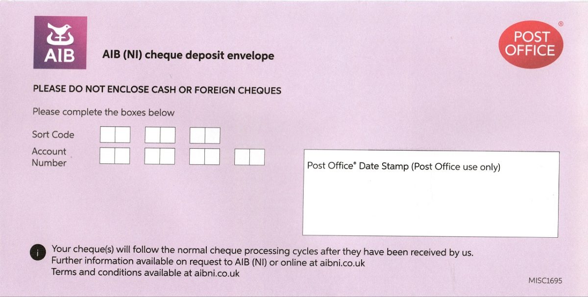 Bank Cheque Service - Gale Street Post Office - Rochdale