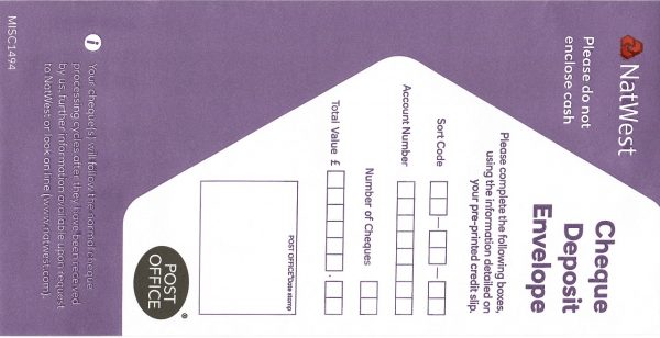 Bank Cheque Service - Gale Street Post Office - Rochdale